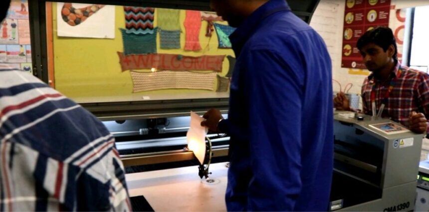 Laser Cutting Machine Training Workshop at Pearl Academy